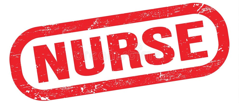 NURSE, Text on Red Rectangle Stamp Sign Stock Illustration ...