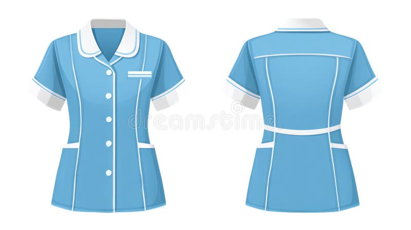 Nurse Uniform Set Front and Back. Stock Photo - Image of professional ...