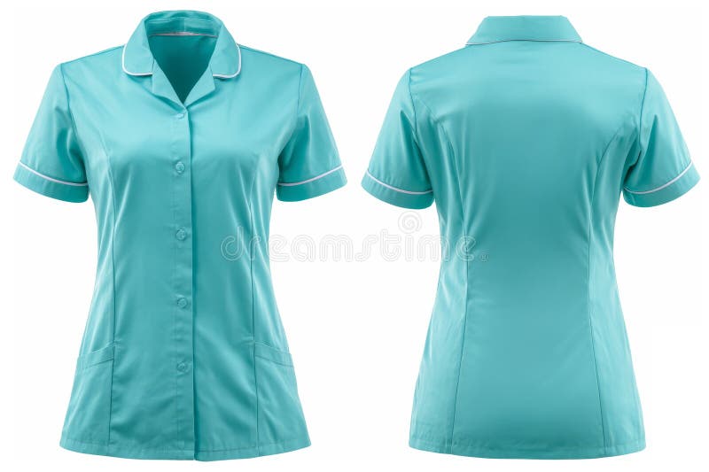 Nurse Uniform Set Front and Back. Stock Image - Image of clothing ...