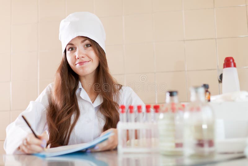 Nurse Working in Laboratory Stock Photo - Image of analysis, hospital ...