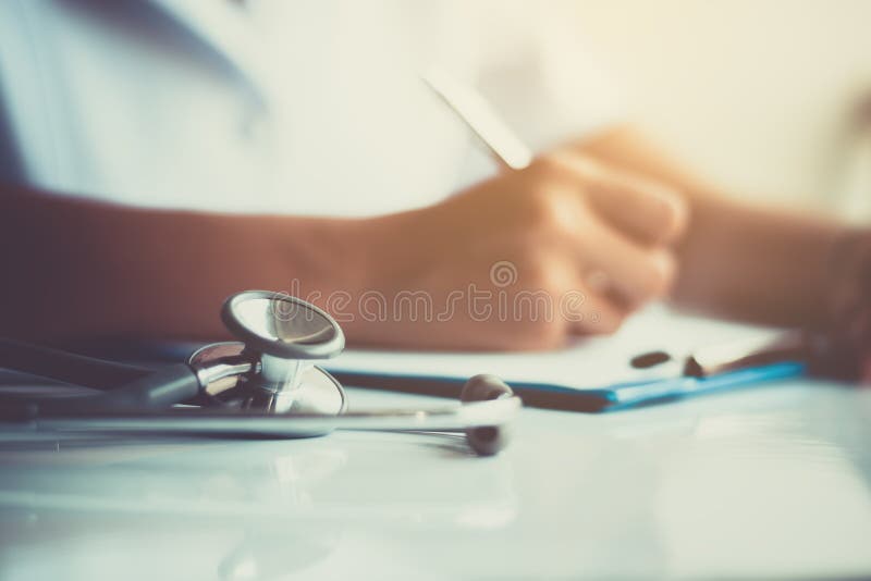 Nurse are Working on Table in Morning Light Stock Photo - Image of ...
