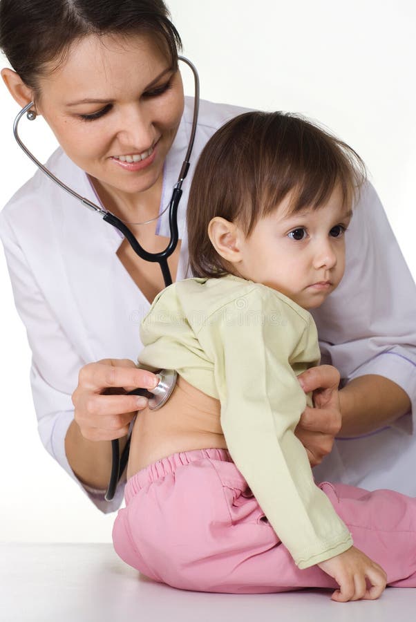 Nurse works with kid stock image. Image of attractive - 22629715