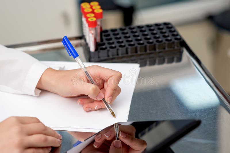 Blood Tubes Lab Test Result Paper Stock Photos - Free & Royalty-Free ...