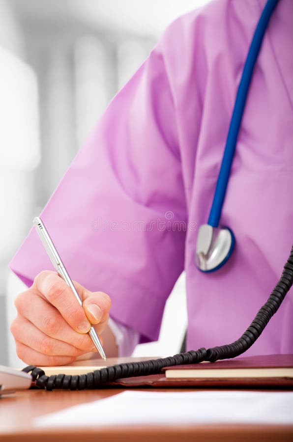 Nurse writing recipe stock photo. Image of hand, write - 20750804