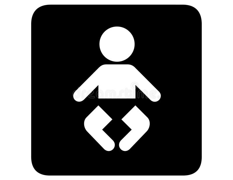 Nursery Inverted Symbol Version for Public Access System. Ilustración ...