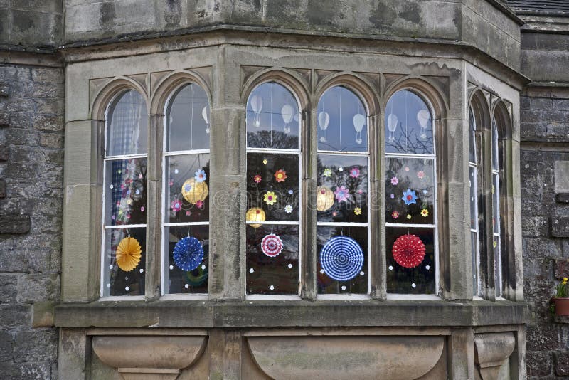 Nursery School Window stock image. Image of kids, village - 88765417