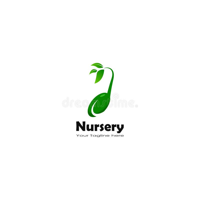 Nursery, Sprouting Seed Logo Vector Graphics Stock Vector ...
