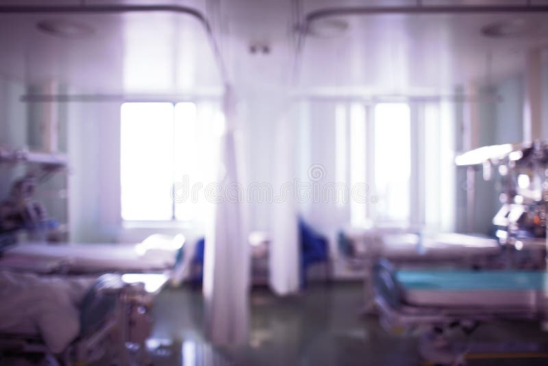 Nurses on Duty in the Intensive Care Unit, Unfocused Background Stock ...