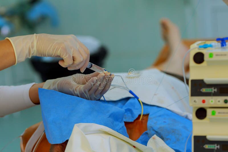 Nurses Preparing Patient before Operation in Hospital Stock Photo ...