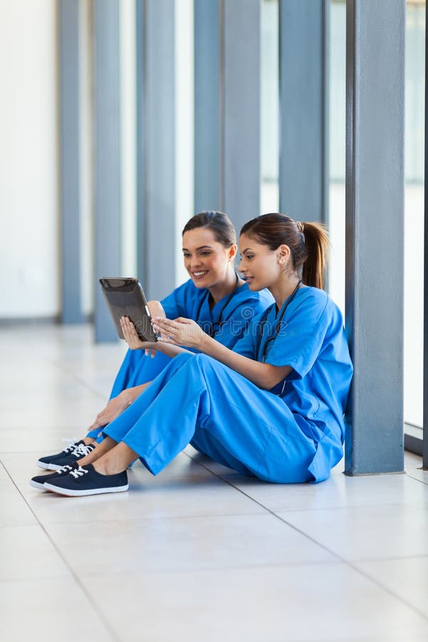 Nurses at work stock image. Image of caucasian, computer - 9085529
