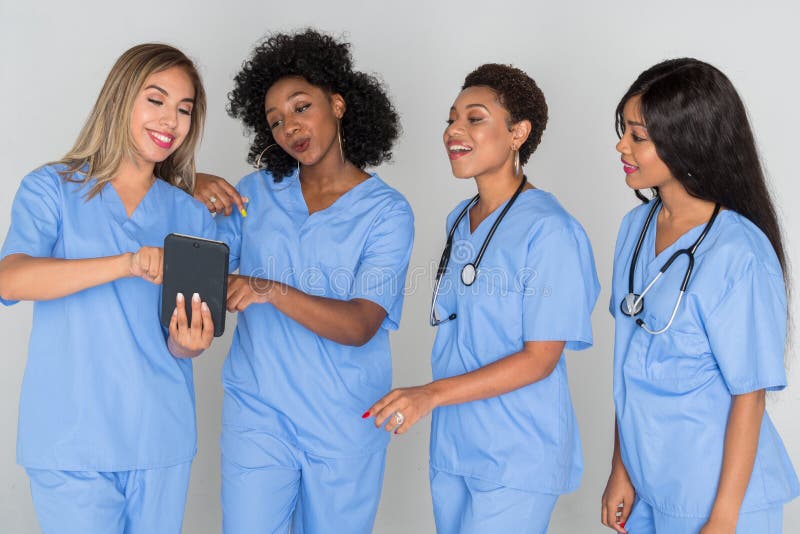 Group of Nurses stock image. Image of healthy, hispanic - 119356039