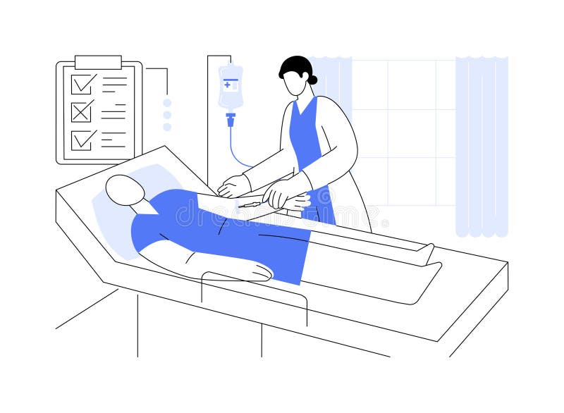Nursing Procedures and Practice Isolated Cartoon Vector Illustrations ...