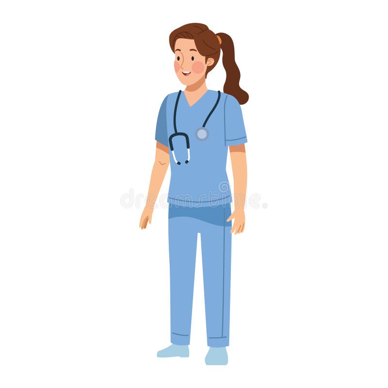 Nursing Student with Medical Tool Stock Illustration - Illustration of ...