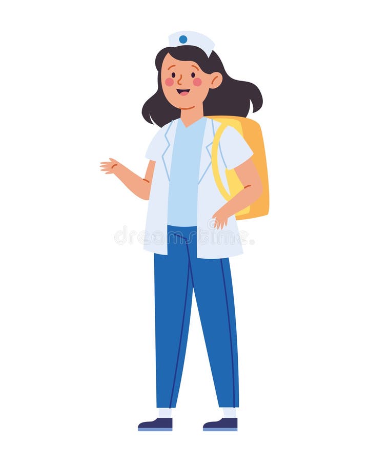Nursing Student Professional Vector Stock Illustration - Illustration ...