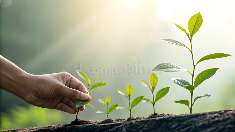 Nurturing Growth with Series of Plants. Background for Business ...