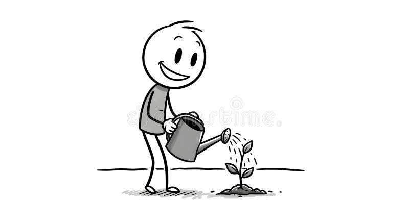 Nurturing Growth: a Simple Illustration Stock Illustration ...