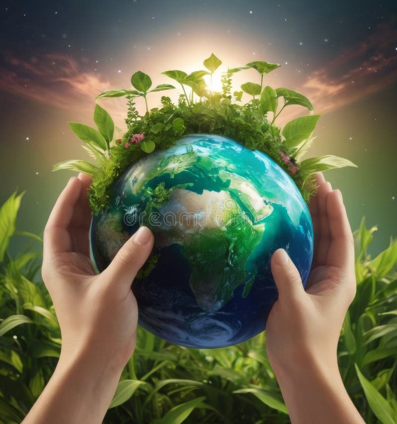 Nurturing Hands Holding Earth Stock Image - Image of delicate, glow ...