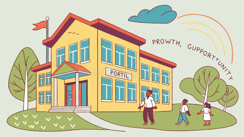 Nurturing School Environment, Foundational Learning Growth, Vector ...