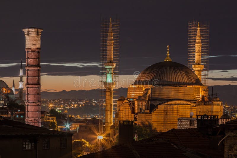 Nuruosmaniye Mosque stock photo. Image of minarets, construction - 41818016