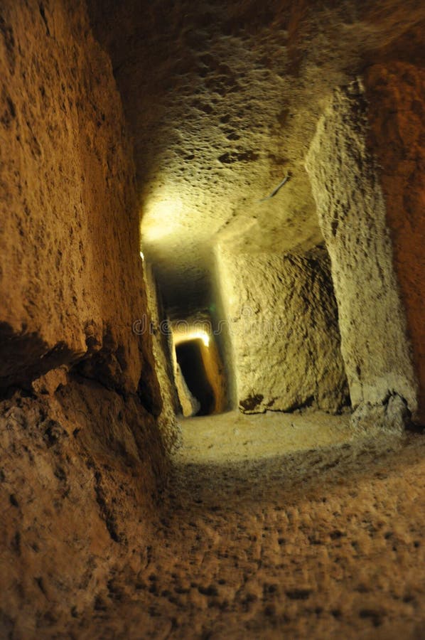 NUSHABAD UNDERGROUND CITY stock image. Image of underground - 46208531
