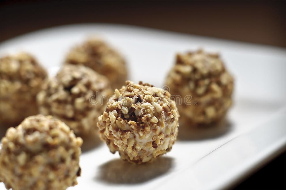 Nut balls stock image. Image of white, dessert, field - 12846125