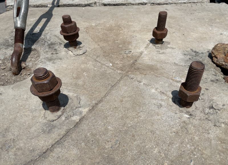 The Nut on the Base of the Large Pillar. Stock Photo - Image of base ...