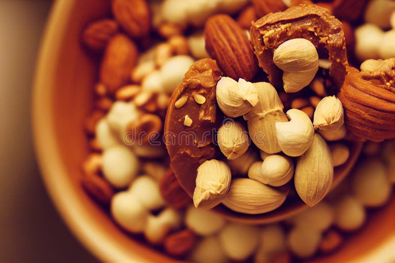 Nut Blend for Delicious High-calorie Peanut Butter Paste Stock ...