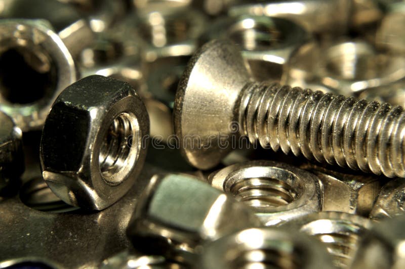 Man with Nut, Bolt and Wrench Stock Illustration - Illustration of ...