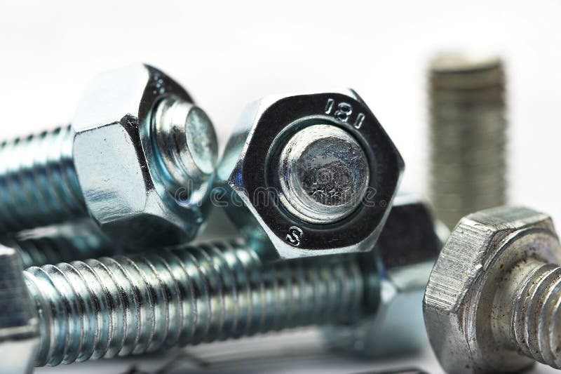 Nut and bolt close up stock photo. Image of hardware, twist - 5331936