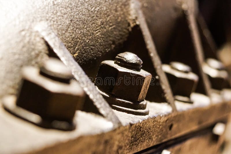 Nut and Bolt Close Up with Shallow Dof Stock Photo - Image of metal ...
