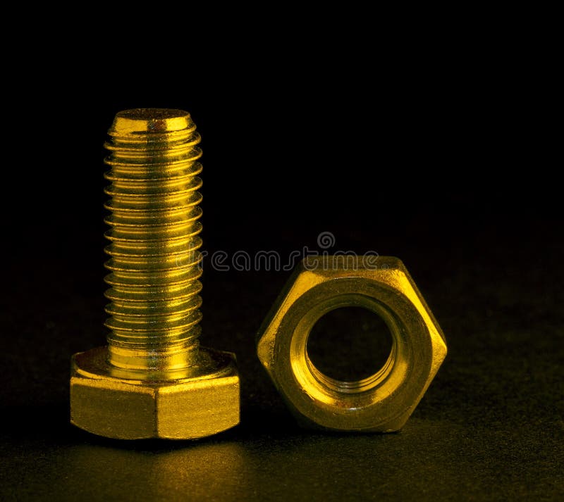 Bolt Nut Gold for Motorcycle Stock Photo - Image of motorcycle, white ...