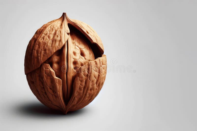 A Nut with a Double Shell. Space for Text. Stock Photo - Image of ...