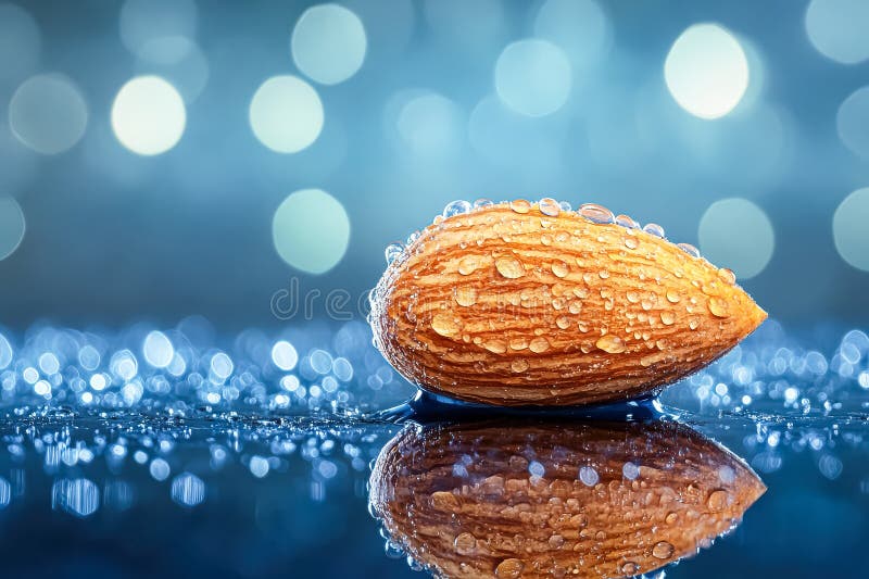 Nut is Floating on the Surface of a Body of Water. Stock Photo - Image ...