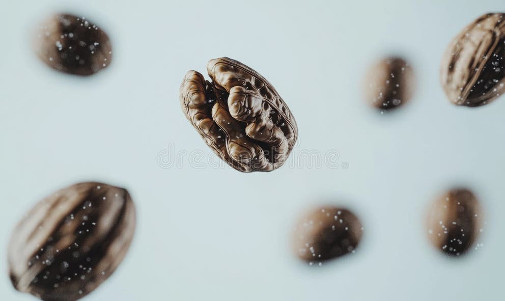 A Nut is Flying through the Air Stock Image - Image of ingredient ...