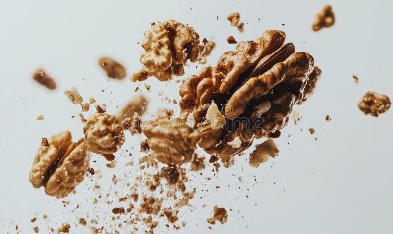 A Nut is Flying through the Air Stock Image - Image of open, diet ...