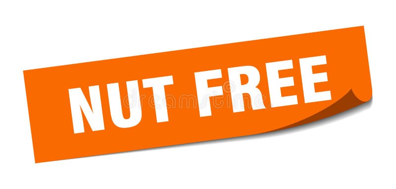 Nut Free Sticker. Square Isolated Label Sign. Peeler Stock Vector ...