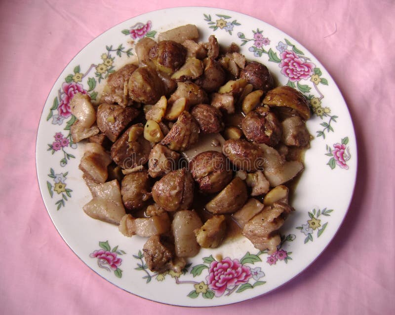 Homely Cantonese Dish - Nut Fried Meat Stock Photo - Image of colour ...