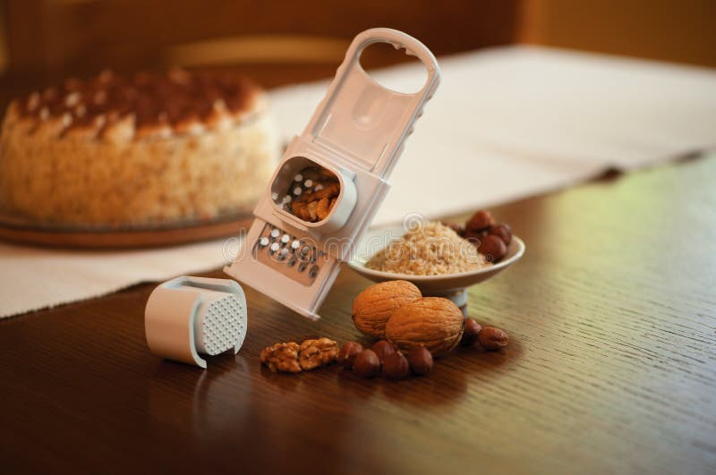 Nut grater stock photo. Image of closeup, table, nuts - 37826812