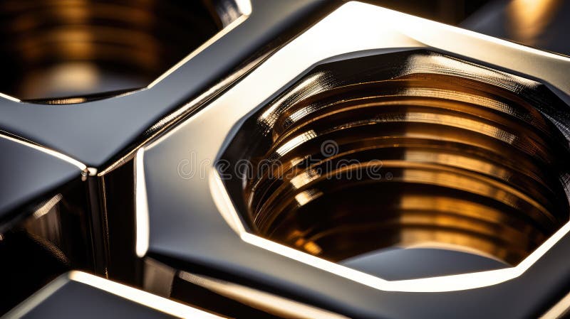 Nut hexagon metal stock illustration. Illustration of texture - 336176654