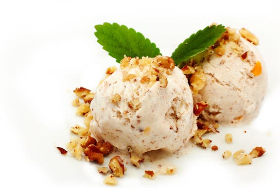 Nut ice cream stock photo. Image of delicious, border - 20756676