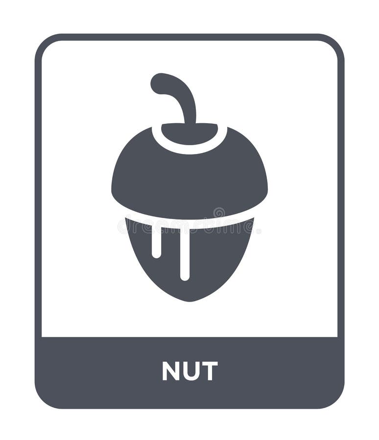 Nut Icon in Trendy Design Style. Nut Icon Isolated on White Background ...