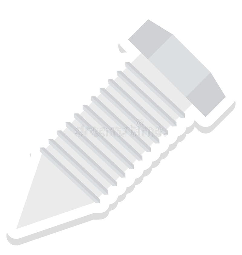 Nut Isolated Vector Icon for Construction Stock Illustration ...