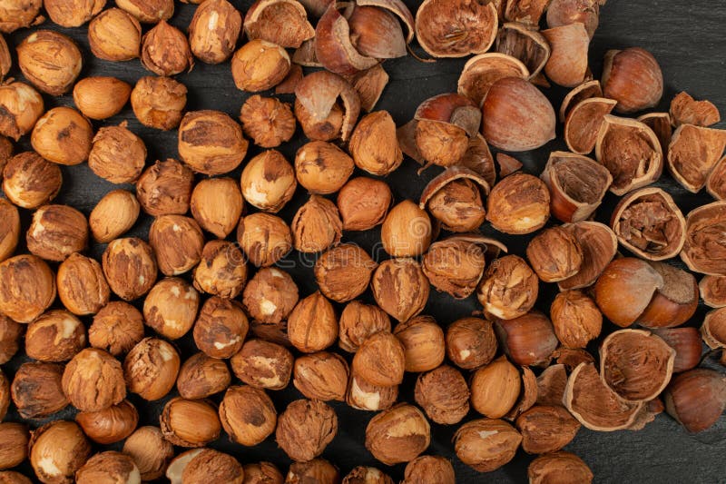 Nut Kernels Texture Background, Hazelnuts Group Mockup, Healthy Organic ...