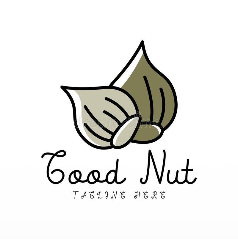 Nut Logo Design Concept Template Stock Vector - Illustration of green ...