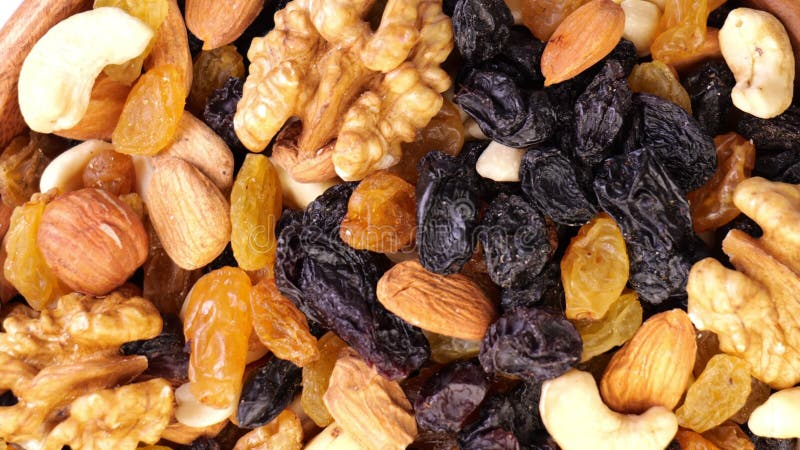 Nut Mixture. Assorted Nuts Rotate Close-up Stock Video - Video of ...