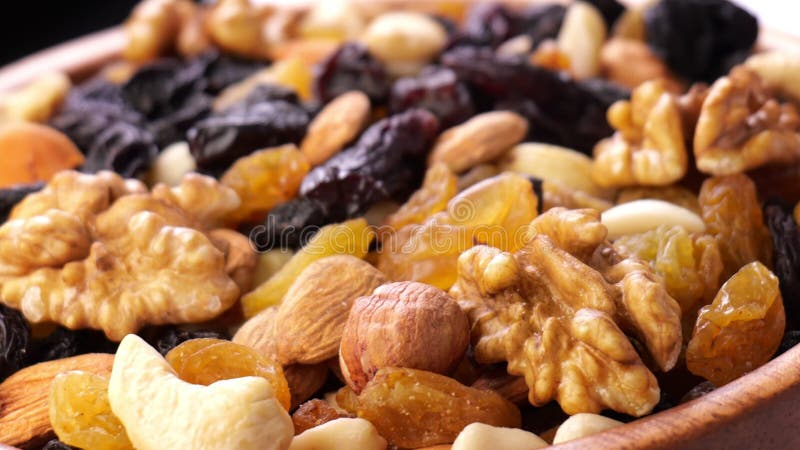 Nut Mixture. Assorted Nuts Rotate Close-up Stock Footage - Video of ...