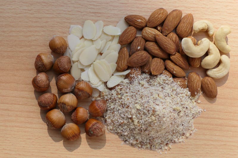 Nice Assortment of Nut Ingredients or As a Snack Stock Image - Image of ...