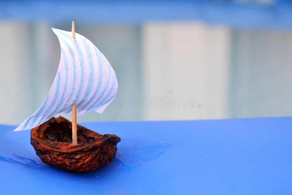 Nut Shell Sailing Boat stock photo. Image of float, atlantic - 25885084