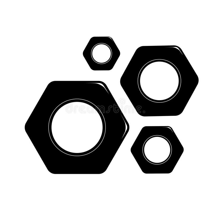 Nut Tool Vector Icon Workshop Industrial Instrument Stock Vector ...