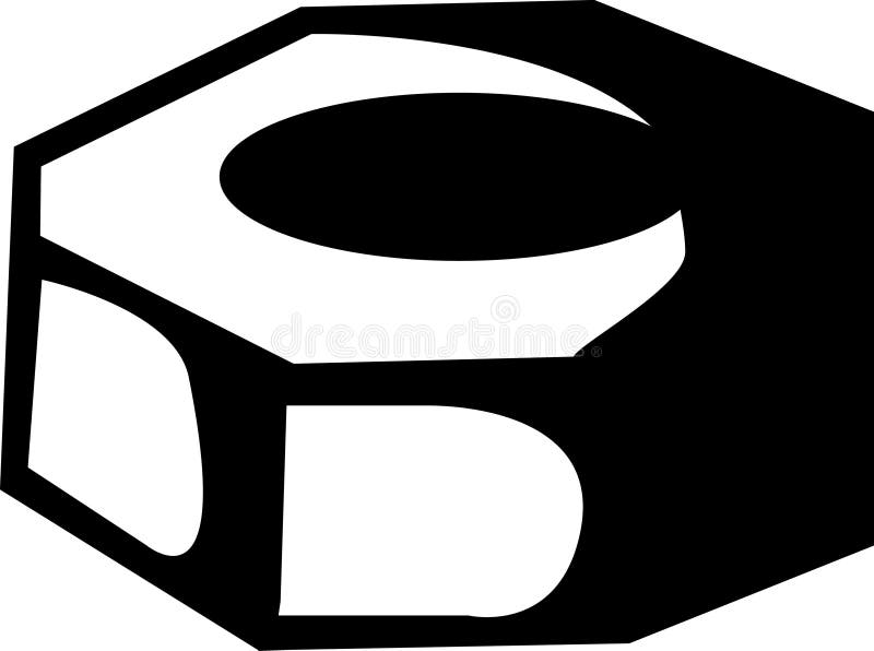 Nut vector illustration stock vector. Illustration of steel - 1453049